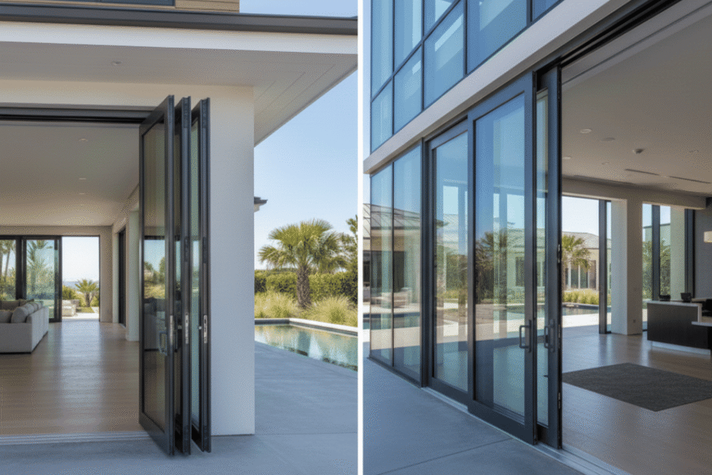 Folding vs Sliding Hurricane Doors in Florida